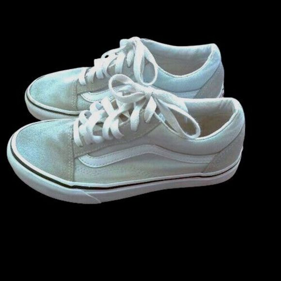 Vans | Shoes | Vans Womens Size 55 Light Blue Suede Canvas Low Top Lace ...